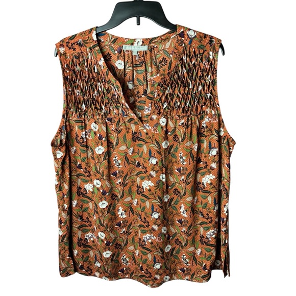 Daniel Rainn | Tops | Daniel Rainn Sleeveless Top Blouse Brown Floral ...